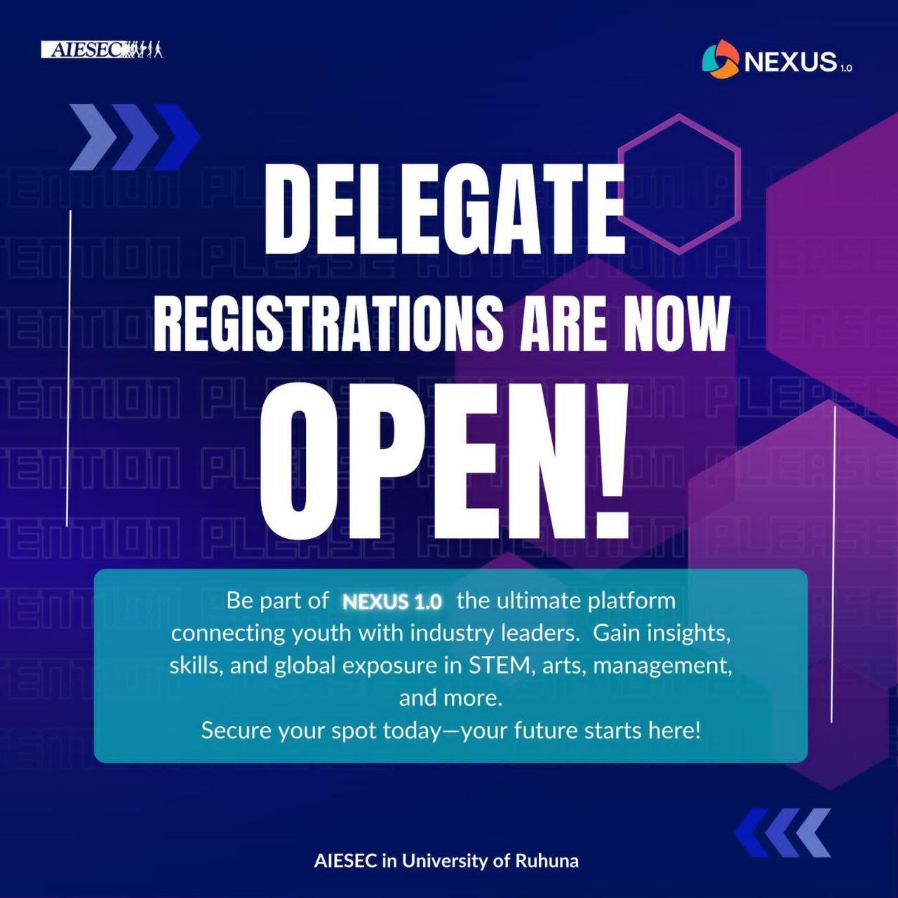 Registrations for Nexus 1.0 Are Officially OPEN!